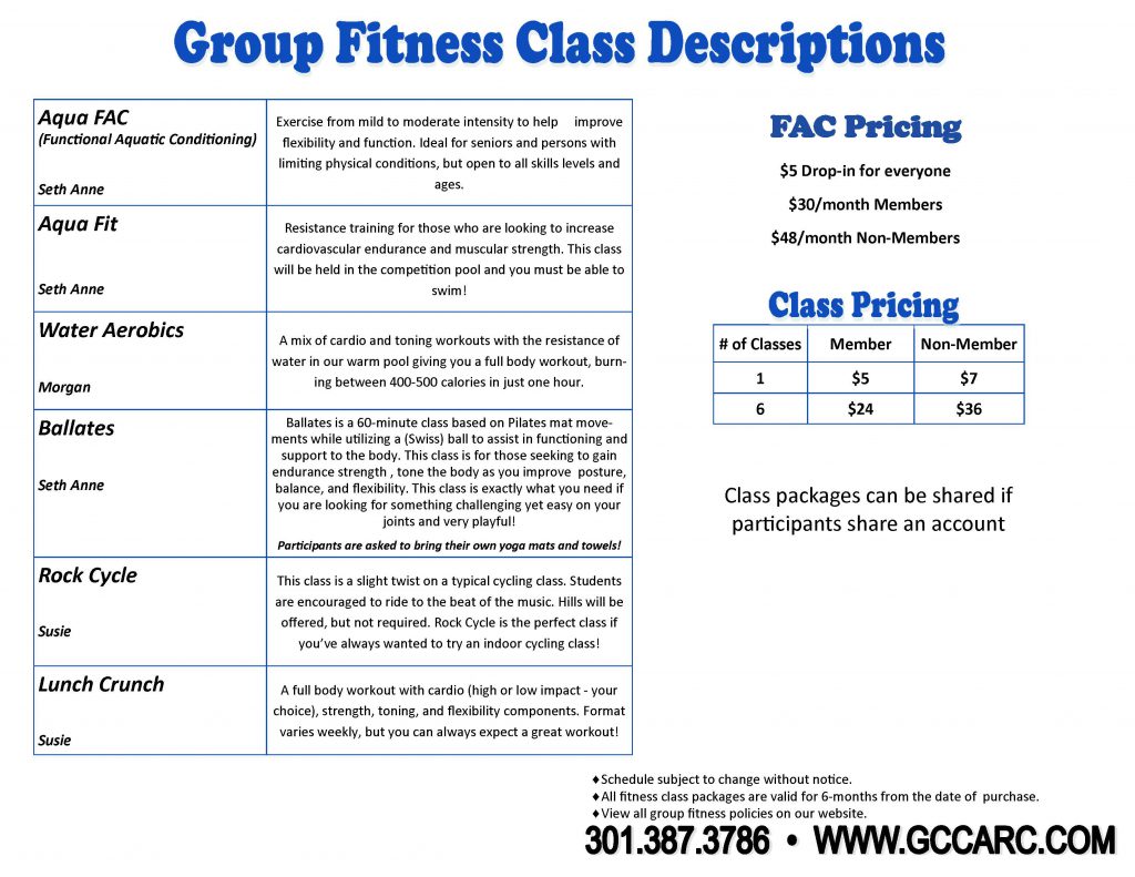 Group Fitness – GC CARC